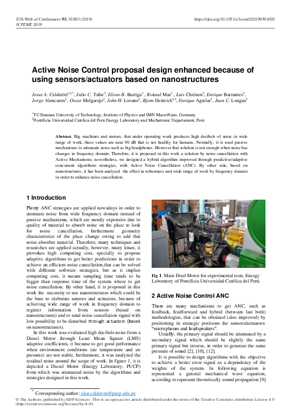 (PDF) Active Noise Control proposal design enhanced because of using ...