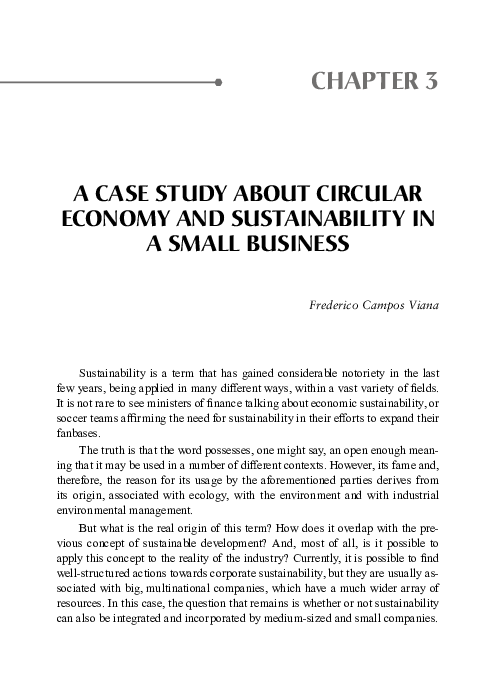 (PDF) A Case Study About Circular Economy And Sustainability in a Small ...