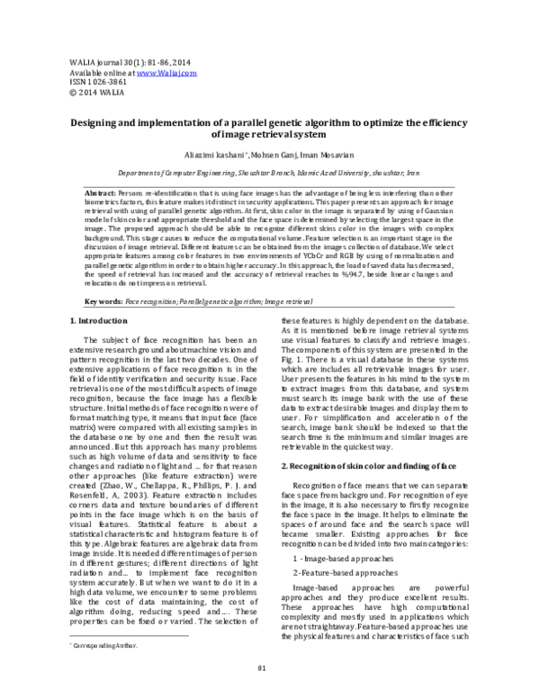 Pdf Designing And Implementation Of A Parallel Genetic Algorithm To Optimize The Efficiency Of