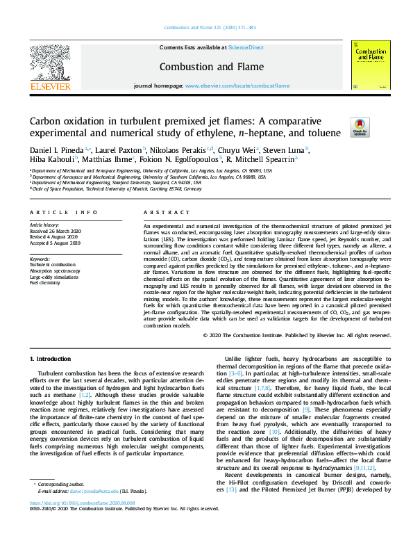(PDF) Carbon oxidation in turbulent premixed jet flames: A comparative experimental and ...