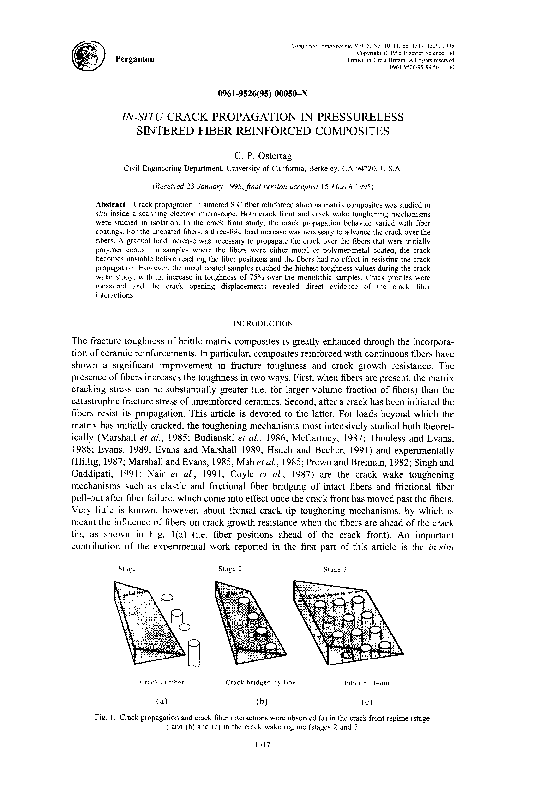 (PDF) In-situ crack propagation in pressureless sintered fiber ...
