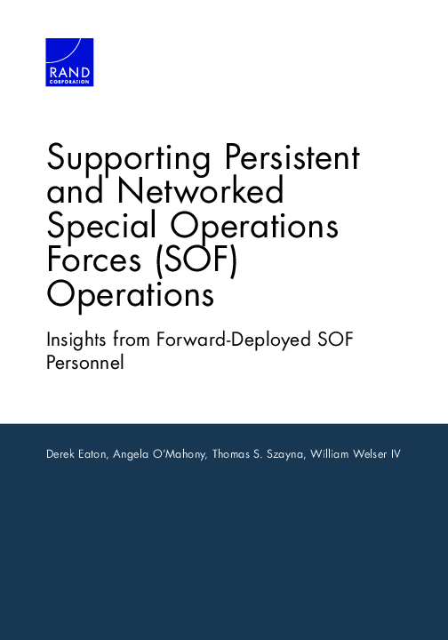 (PDF) Supporting Persistent and Networked Special Operations Forces ...
