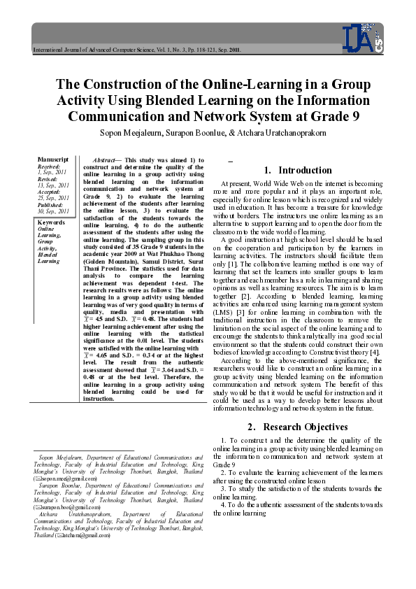 (PDF) Blended Learning