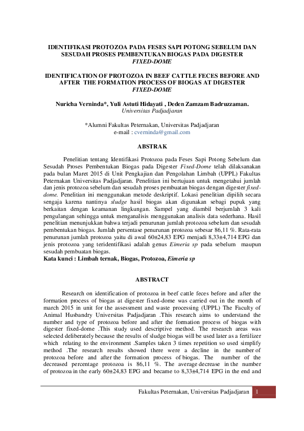 (PDF) Identifikasi Protozoa Pada Feses Sapi Potong Sebelum Dan Sesudah ...