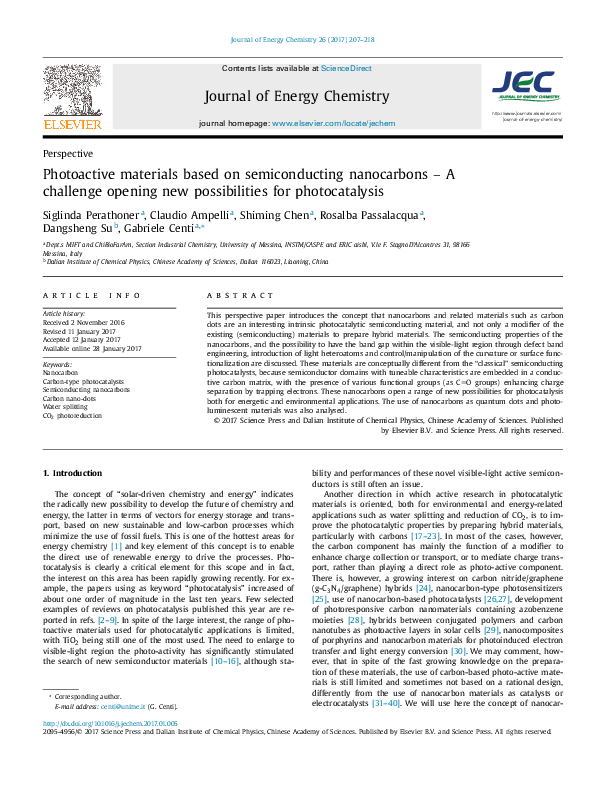 (PDF) Photoactive materials based on semiconducting nanocarbons – A ...