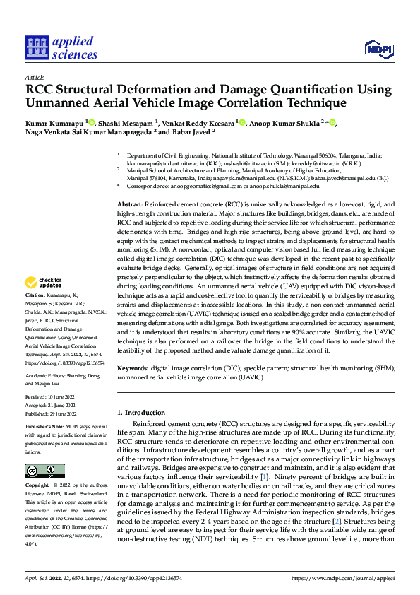 (PDF) RCC Structural Deformation and Damage Quantification Using ...