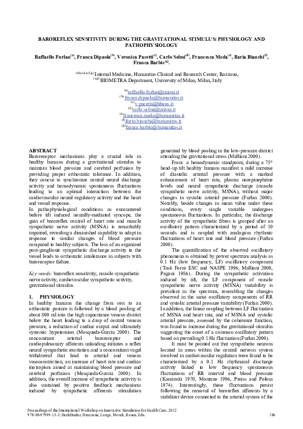(PDF) During the Gravitational Stimulus : Physiology and ...