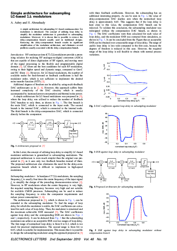 (PDF) Simple architecture for subsampling LC-based modulators