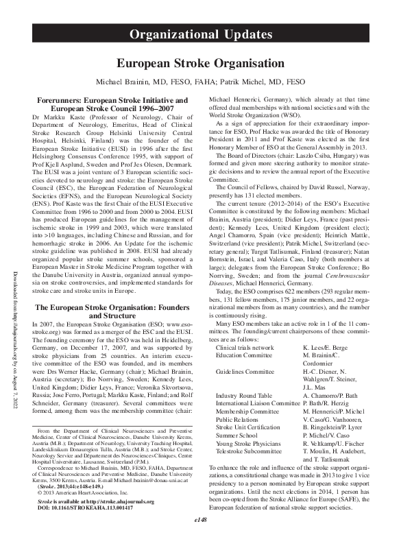 (PDF) European Stroke Organisation