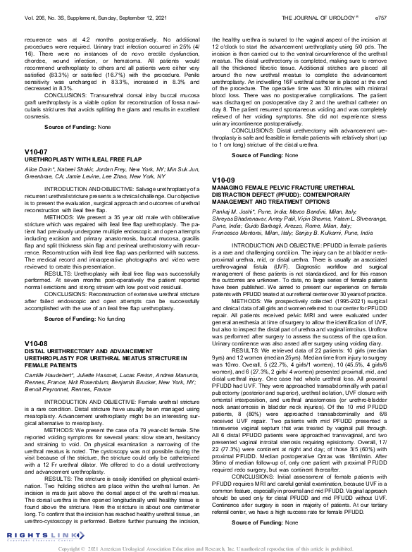 (PDF) V10-08 Distal Urethrectomy and Advancement Urethroplasty for ...