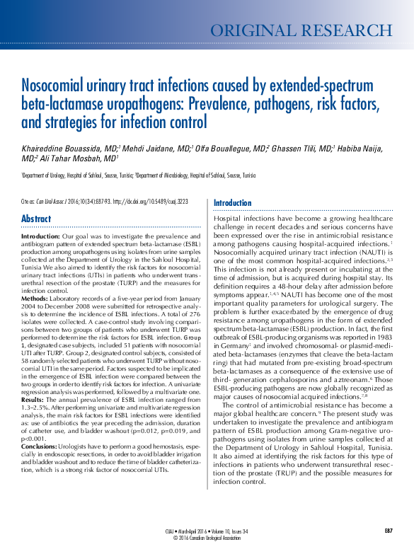(PDF) Nosocomial urinary tract infections caused by Pseudomonas aeruginosa and Acinetobacter ...