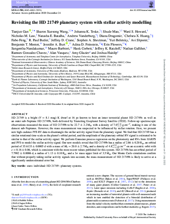 (PDF) Revisiting the HD 21749 planetary system with stellar activity ...