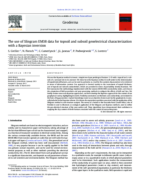 (PDF) The use of Slingram EM38 data for topsoil and subsoil ...