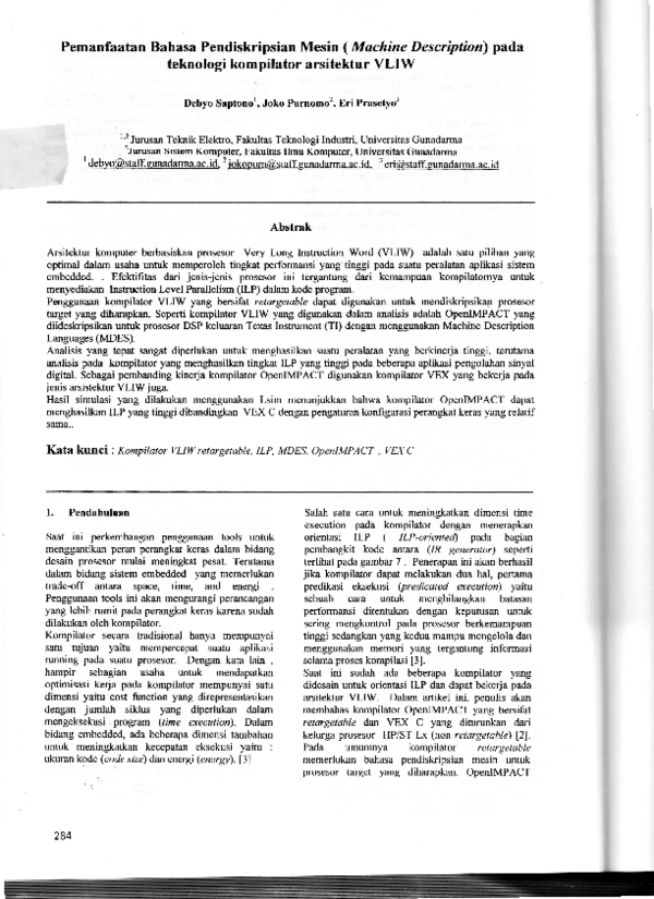 (PDF) Pemanfaatan Bahasa Pendiskripsian Mesin ( Machine Description) pada teknologi kompilator ...