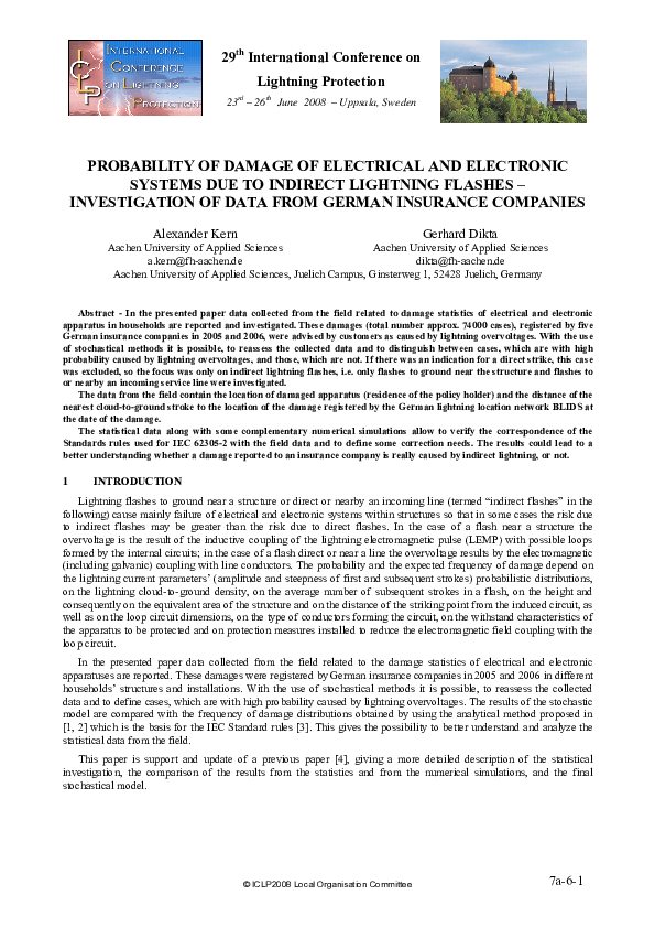 (PDF) Probability of damage of electrical and electronic systems due to ...