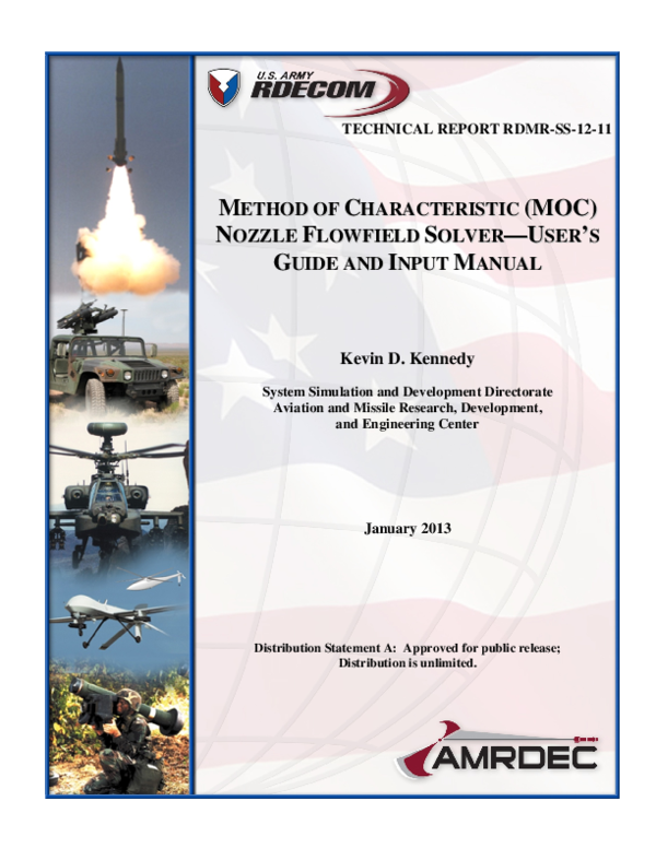 (PDF) Method of Characteristic (MOC) Nozzle Flowfield Solver - User's ...