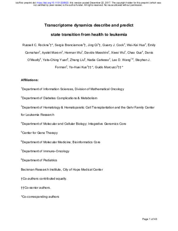 (PDF) State-Transition Analysis of Time-Sequential Gene Expression ...