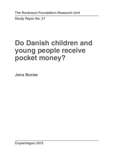 (PDF) Do Danish children and young people receive pocket money?