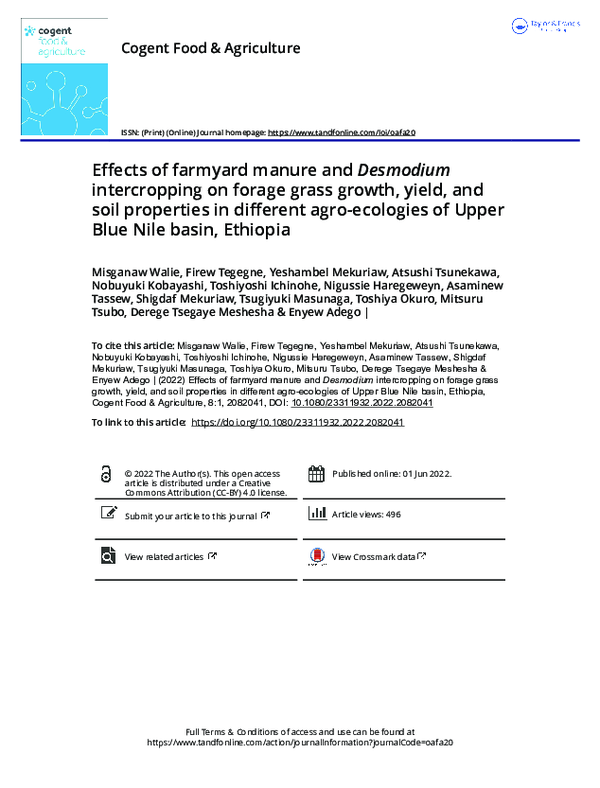 (PDF) Effects of farmyard manure and Desmodium intercropping on forage ...