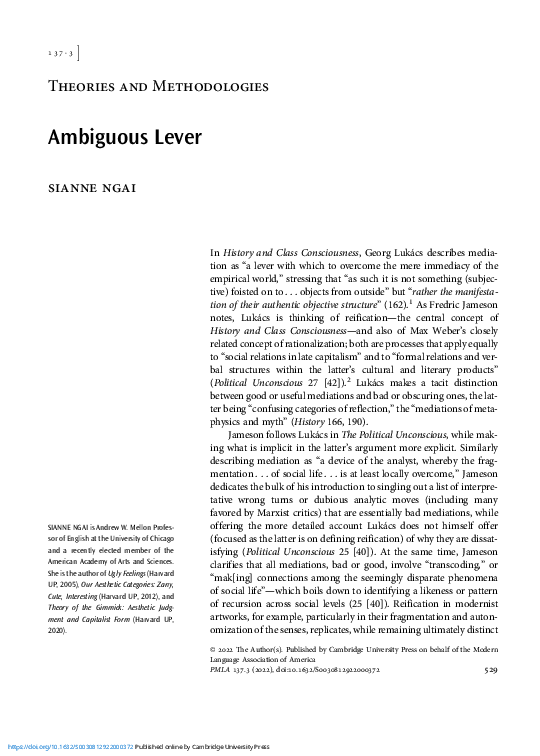 (PDF) Ambiguous Lever