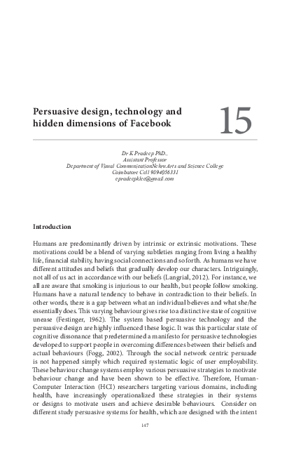(PDF) Persuasive design, technology and