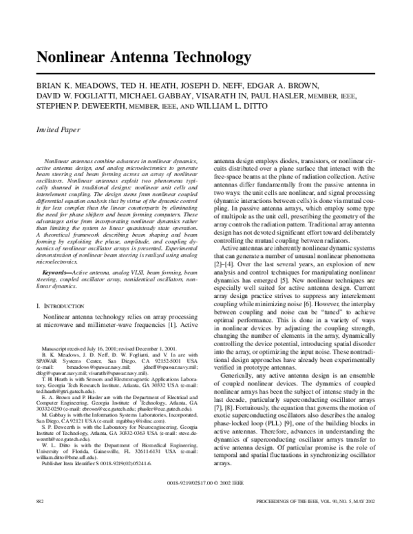 (PDF) Nonlinear antenna technology