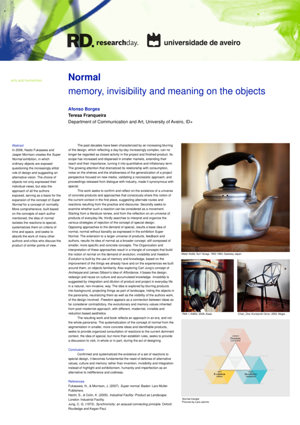 (PDF) Memory, invisibility and meaning on the objects