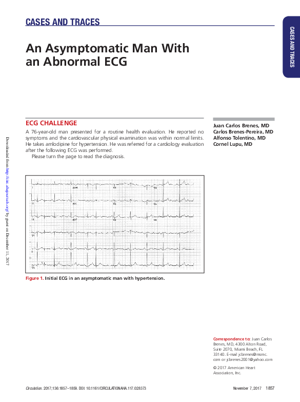 (PDF) An Asymptomatic Man With an Abnormal ECG