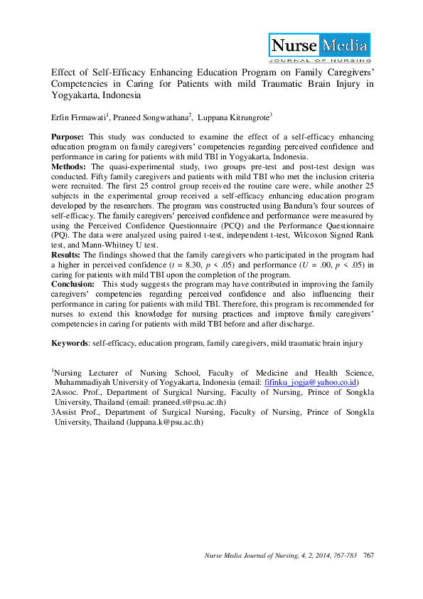 (PDF) Competencies in Caring for Patients with mild Traumatic Brain ...