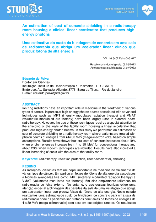 (PDF) An estimation of cost of concrete shielding in a radiotherapy ...
