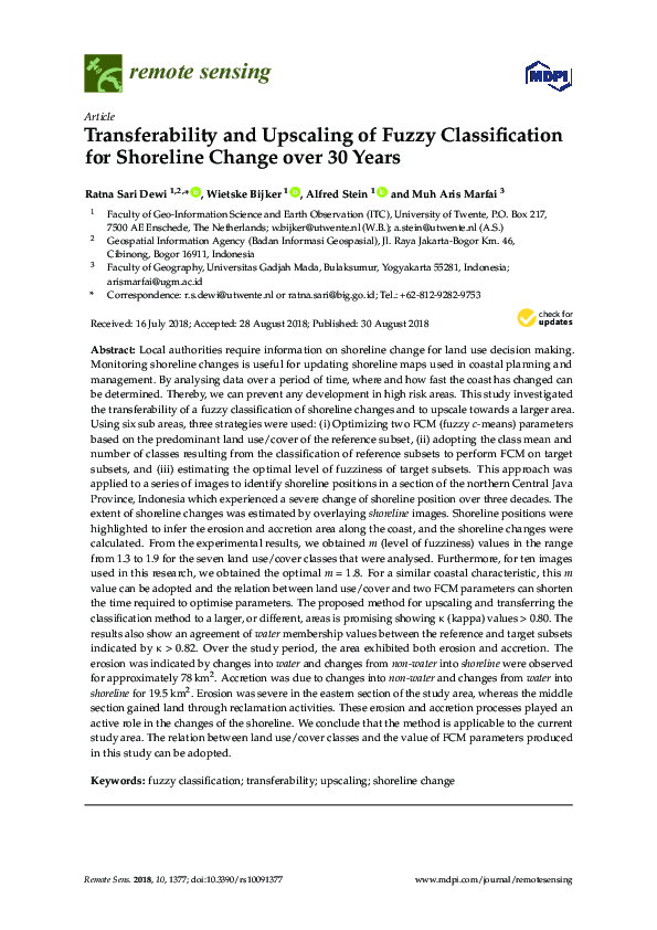 (PDF) Transferability and Upscaling of Fuzzy Classification for ...