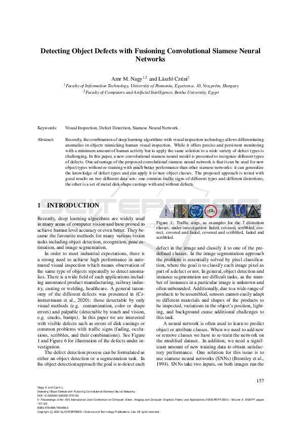 (PDF) Detecting Object Defects with Fusioning Convolutional Siamese Neural Networks