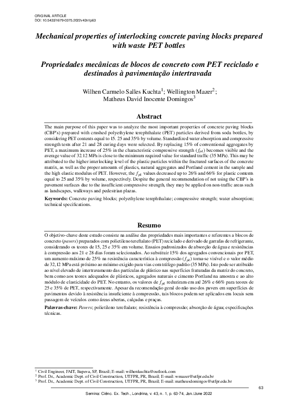 (PDF) Mechanical properties of interlocking concrete paving blocks ...