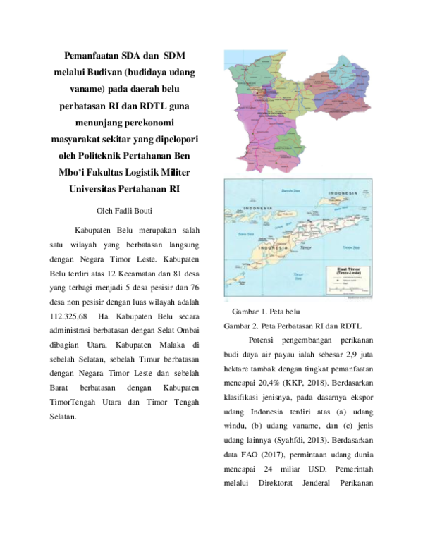 (PDF) Pemanfaatan SDA dan SDM melalui Budivan (budidaya udang vaname ...