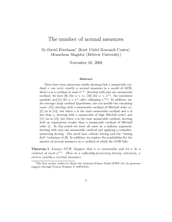 (PDF) The number of normal measures
