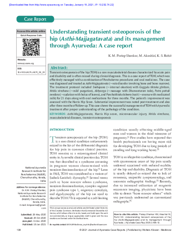 (PDF) Understanding transient osteoporosis of the hip (Asthi ...