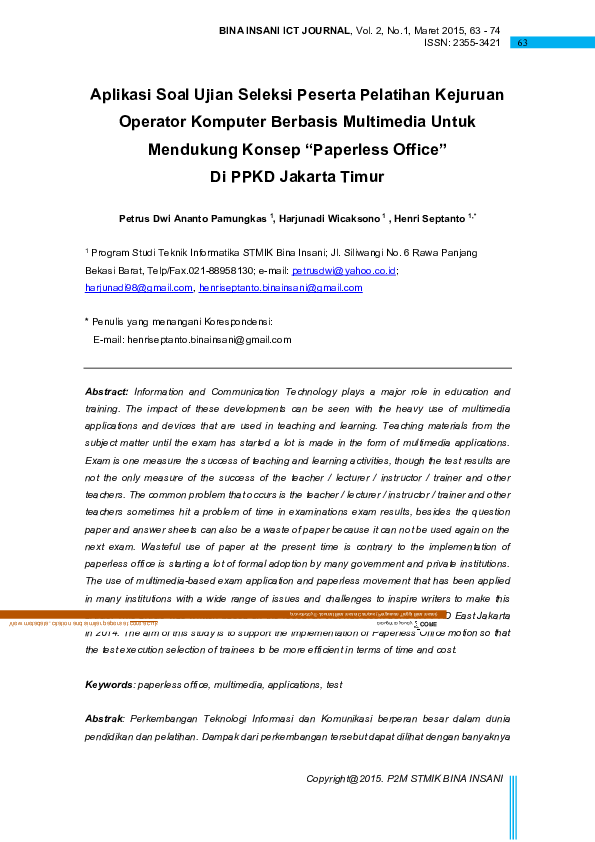(PDF) Aplikasi Soal Ujian Seleksi Peserta Pelatihan Kejuruan Operator ...