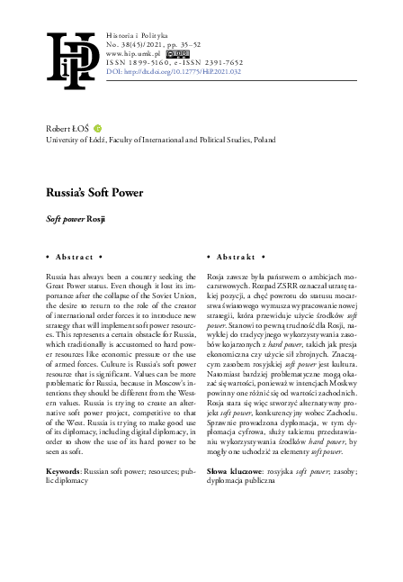 (PDF) Russia’s Soft Power