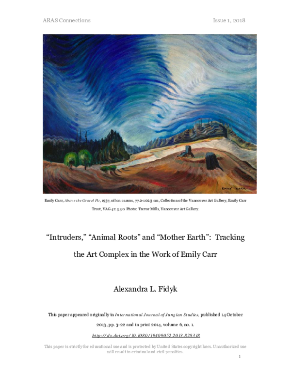 (PDF) ‘Intruders,’ ‘animal roots’ and ‘Mother Earth’: tracking the art ...