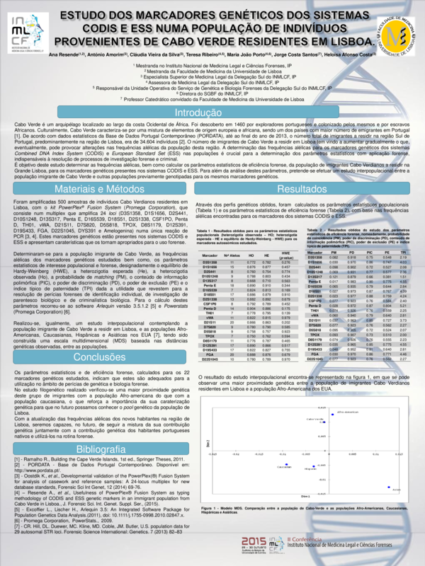 (PDF) Estudo dos marcadores genéticos dos sistemas CODIS e ESS numa ...