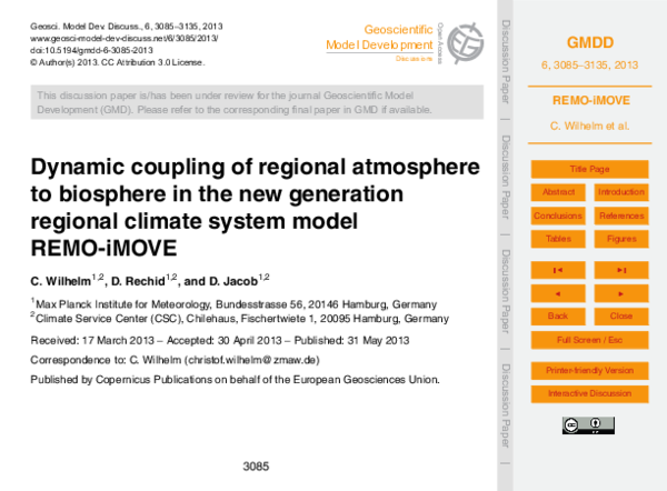 (PDF) Dynamic coupling of regional atmosphere to biosphere in the new ...