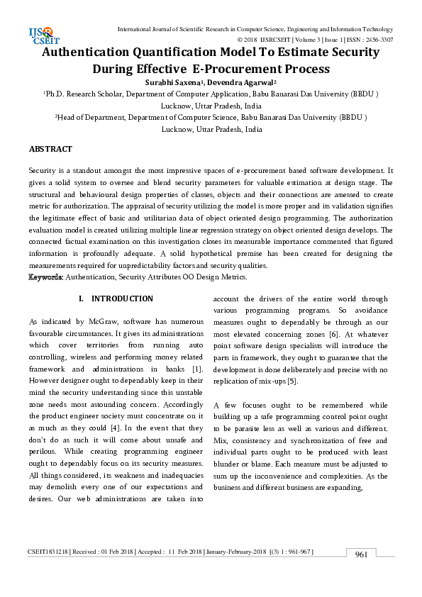 (PDF) Authentication Quantification Model To Estimate Security During ...