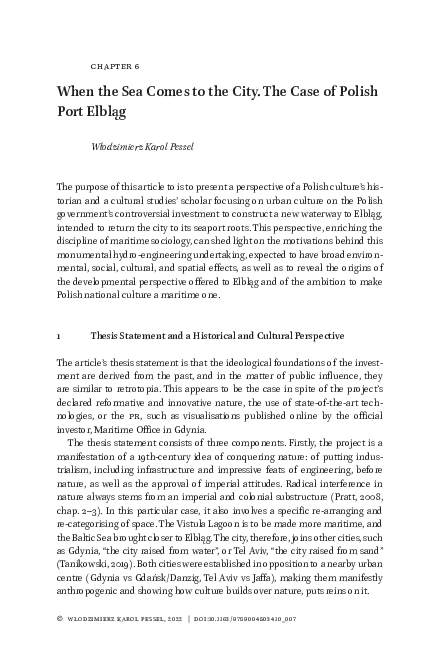 (PDF) On Vistula Spit Canal: When the Sea Comes to the City. The Case ...