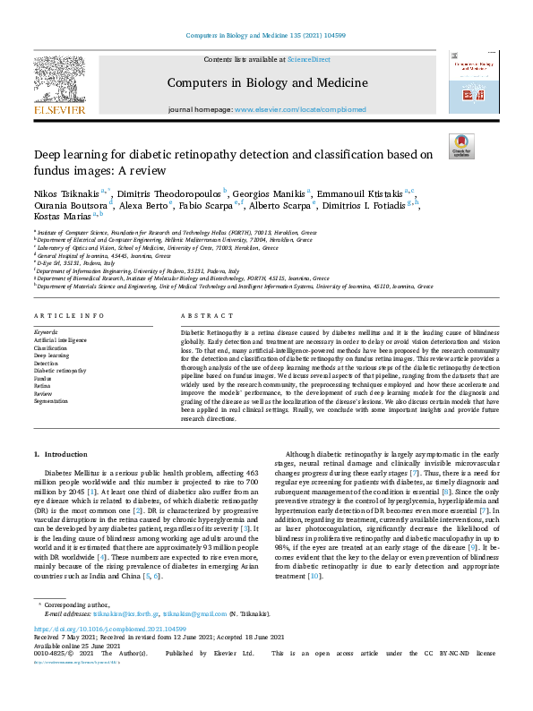 Pdf Deep Learning For Diabetic Retinopathy Detection And Classification Based On Fundus Images