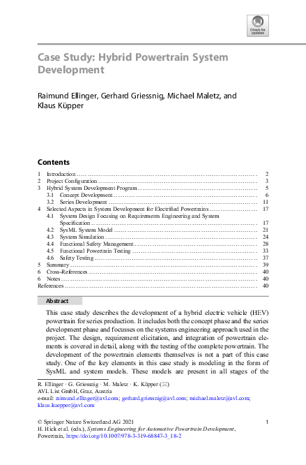 (PDF) Case Study: Hybrid Powertrain System Development