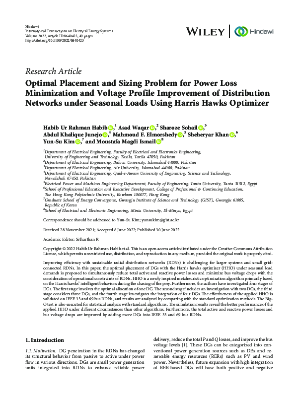 Pdf Optimal Placement And Sizing Problem For Power Loss Minimization