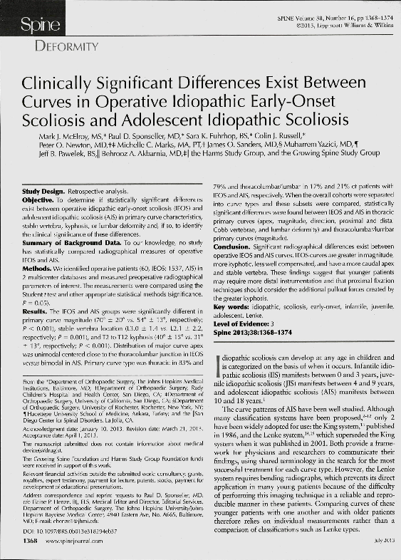 (PDF) Clinically Significant Differences Exist Between Curves in ...