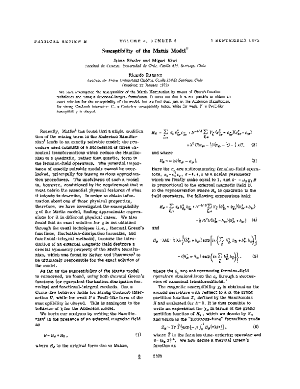 (PDF) Susceptibility of the Mattis Model