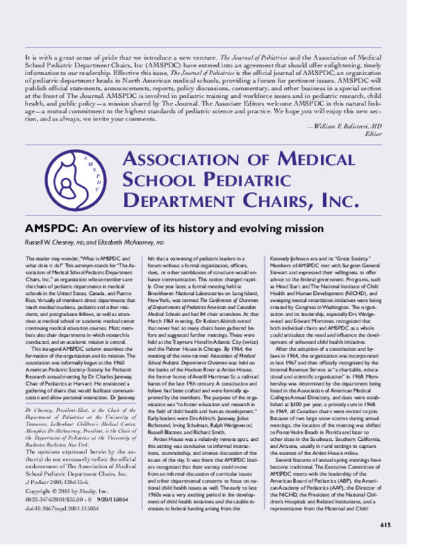 (PDF) AMSPDC: An overview of its history and evolving mission