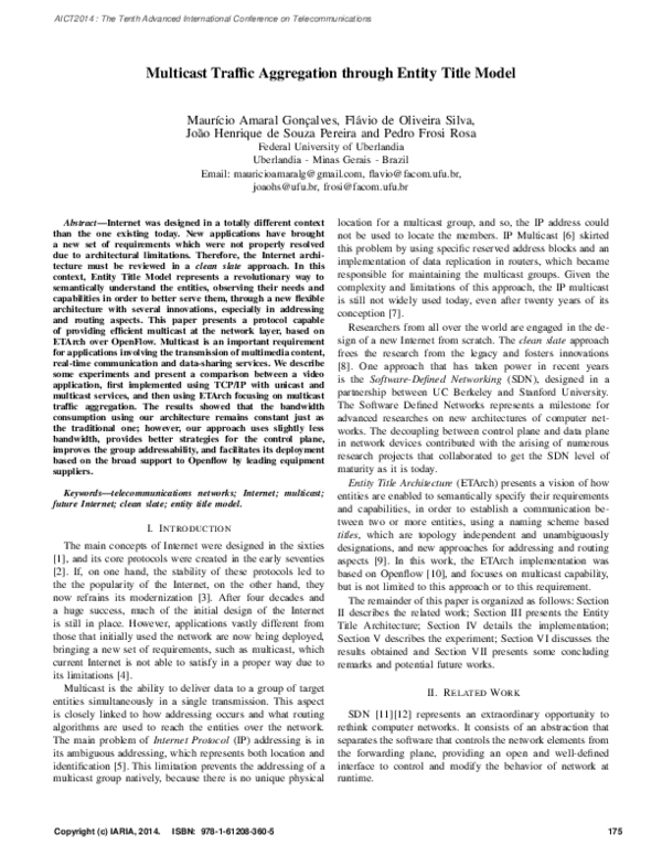 Pdf Efficient Multicast Through Entity Title Model And Openflow 6816